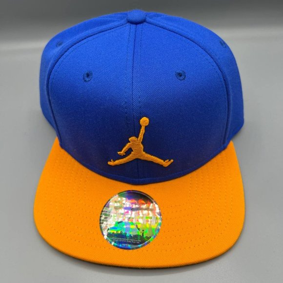 Jordan | Accessories | Air Jordan Hat Men Blue Orange Jumpman Snap Back ...